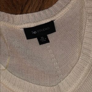 AB Studio | Sweaters | Nwt Chevron Navy White Sweater | Poshmark